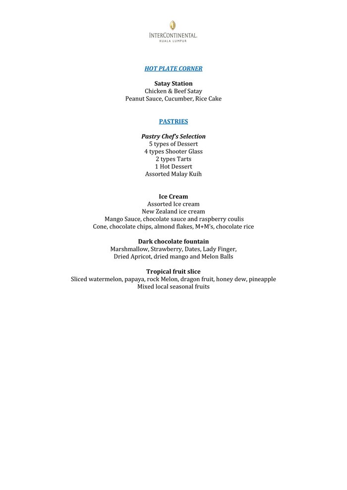 Serena Brasserie @ InterContinental Kuala Lumpur - International ...