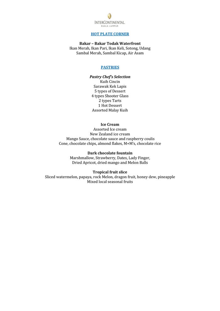 Serena Brasserie @ InterContinental Kuala Lumpur - International ...