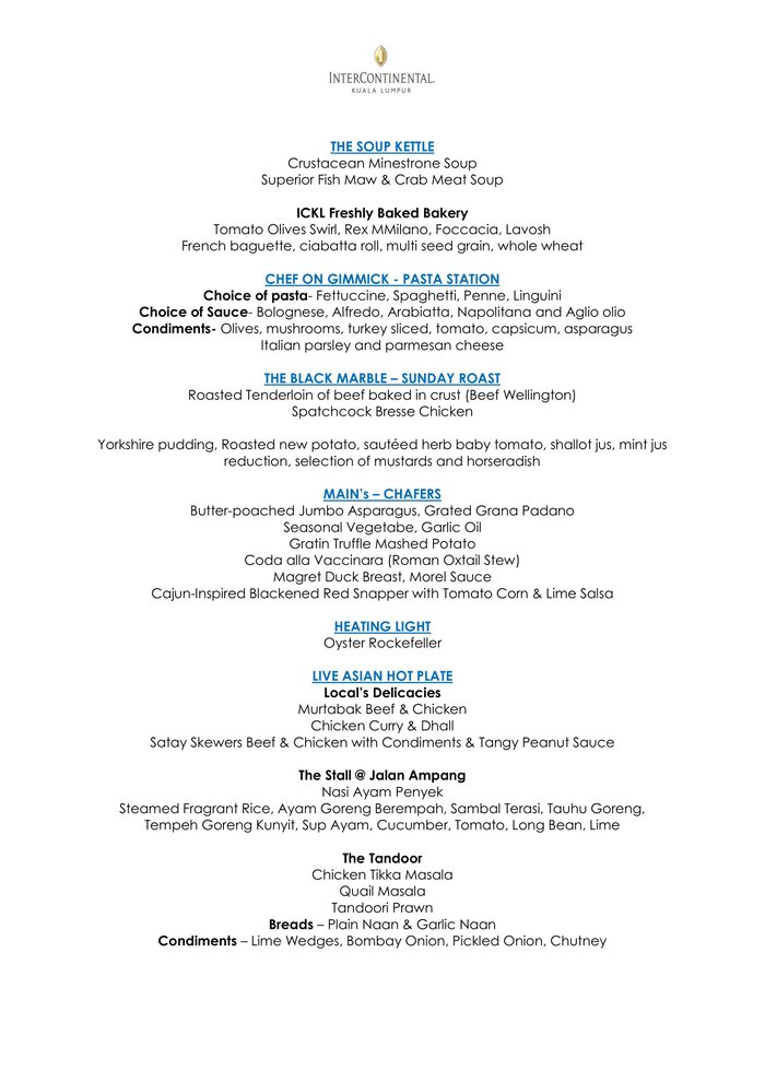 Serena Brasserie @ InterContinental Kuala Lumpur - International ...
