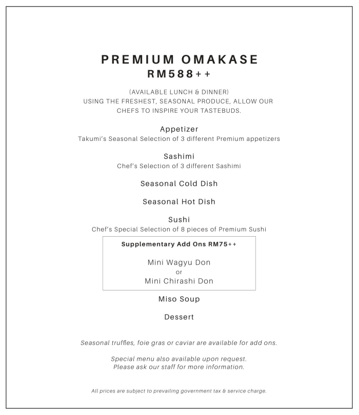 Sushi Takumi - Japanese, Petaling Jaya, | TABLEAPP