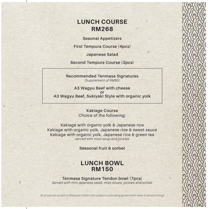 Tenmasa Tempura Bar - Japanese, Platinum Park, | TABLEAPP