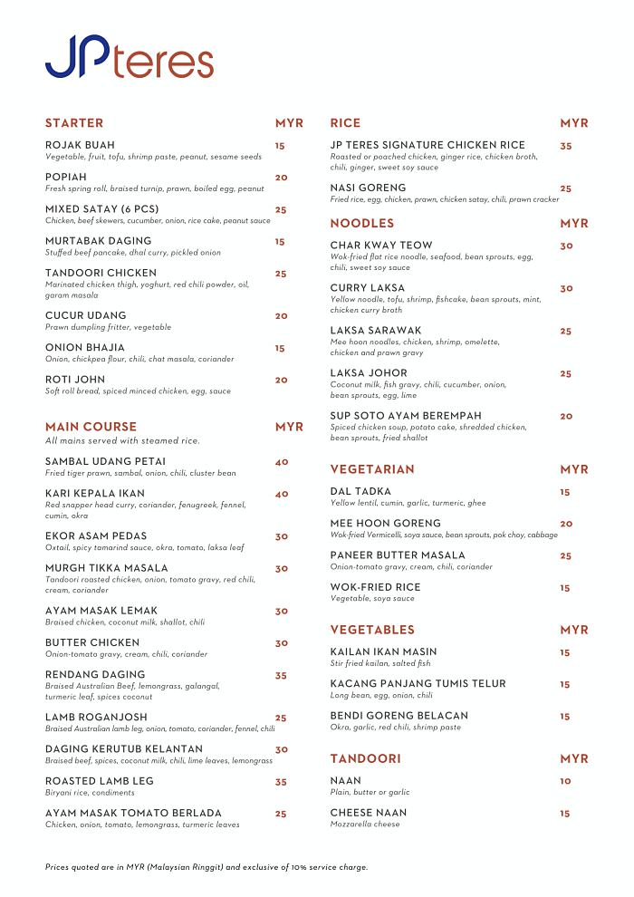 JP teres - Local, Grand Hyatt Kuala Lumpur, Kuala Lumpur | TABLEAPP