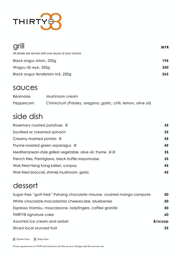 THIRTY8 - International, Grand Hyatt Kuala Lumpur, Kuala Lumpur | TABLEAPP