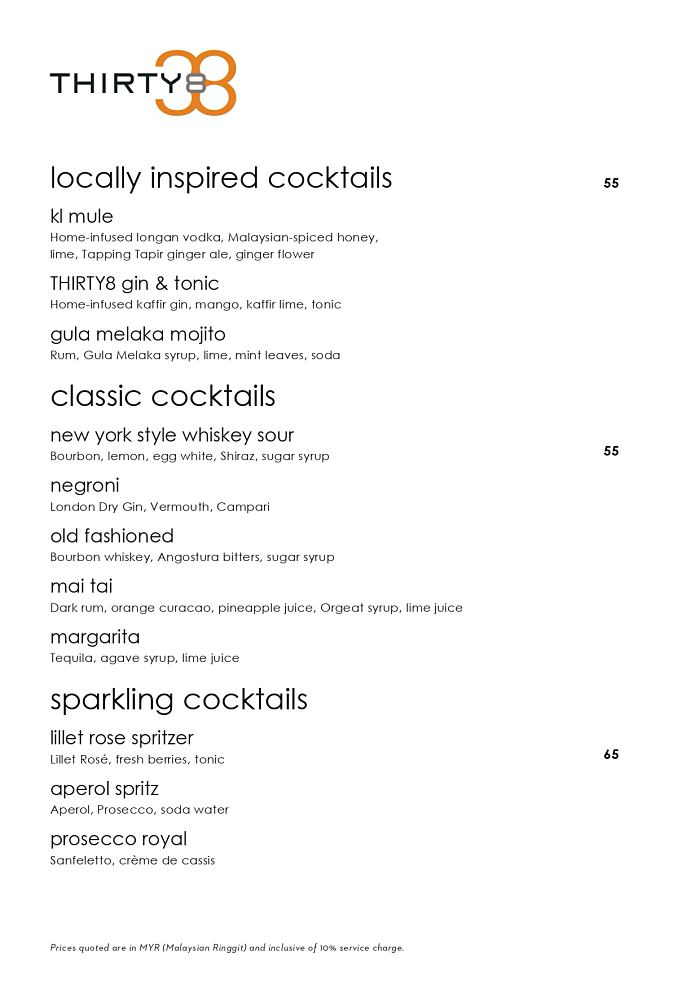 THIRTY8 - International, Grand Hyatt Kuala Lumpur, Kuala Lumpur | TABLEAPP