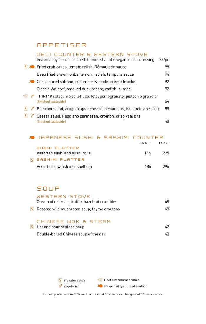 THIRTY8 - International, Grand Hyatt Kuala Lumpur, Kuala Lumpur | TABLEAPP